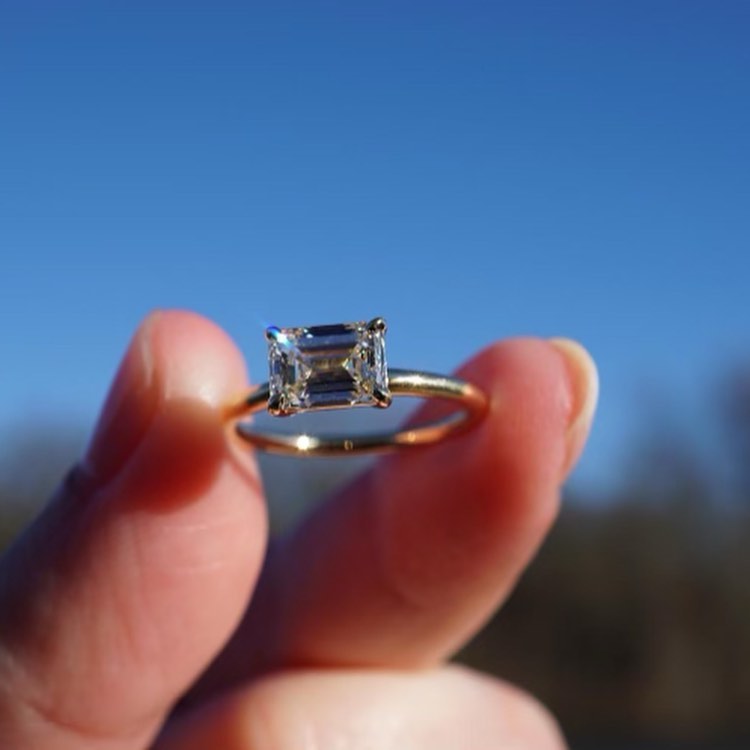 Beth's Emerald Cut Diamond Engagement Ring – Selina King
